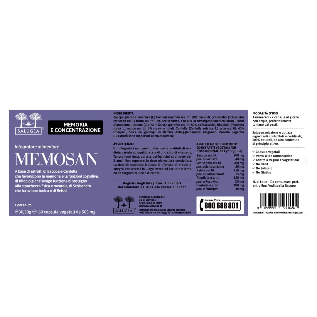 Memosan - Memory and Focus Food Supplement