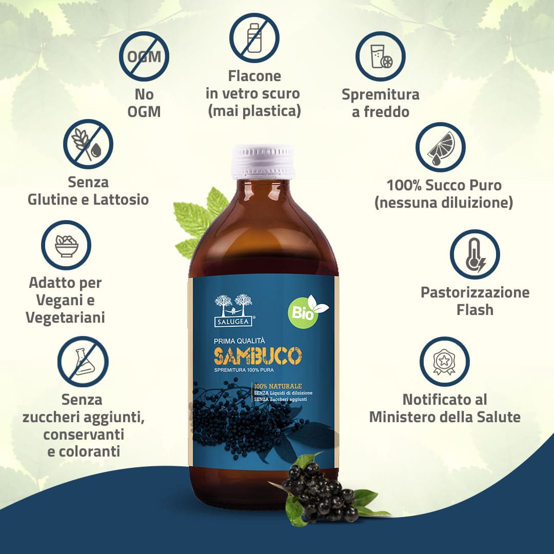 Succo di Sambuco Bio - Integratore per le vie respiratorie